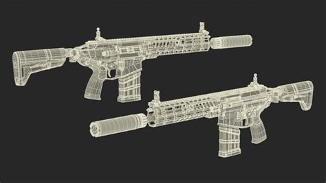 突击步枪 SIG MCX 长矛3D模型 TurboSquid 2246277