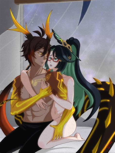 Zhongli Xianyun And Cloud Retainer Genshin Impact Drawn By User Ekke Danbooru