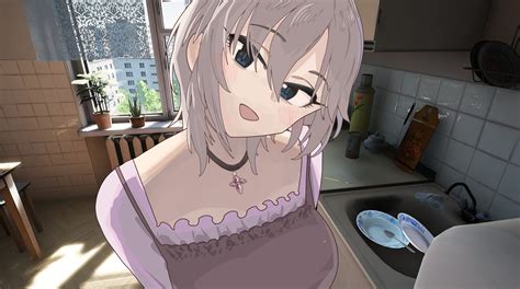Safebooru 1girl 3d Background Anastasia Idolmaster Blue Eyes Blush