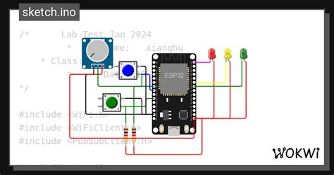 Lab Test Part C Wokwi Esp32 Stm32 Arduino Simulator
