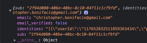 I Cant Get The Sub And Other Attributes Of A User Registered With Oauth · Issue 8195 · Aws