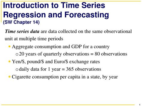 Ppt Introduction To Time Series Regression And Forecasting Sw