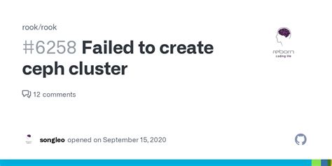 failed to create ceph cluster · issue 6258 · rook rook · github