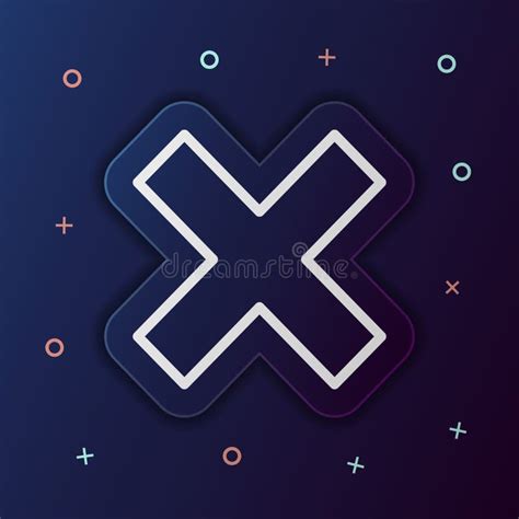 Multiplication Sign Nolan Button Icon Simple Thin Line Outline Vector Of Web Icons For Ui And