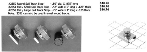 Sail Track Stops And Sail Ties Sail Care