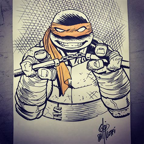 How To Draw A Ninja Turtle Mikey