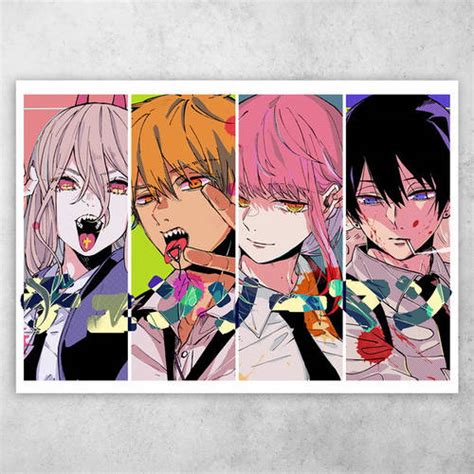 Купити Аніме плакат постер Людина бензопила Chainsaw Man №8 ціна 45 ₴ Prom Ua Id