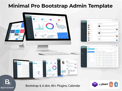 Minimal Pro Bootstrap 4 Admin Template With Bootstrap Dashboard