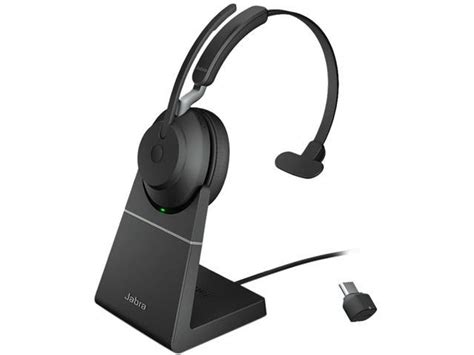 Jabra Evolve Usb C Uc Mono With Charging Stand Single Ear Headset Black Newegg Com
