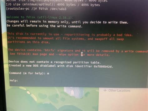 I Am Trying To Make Partitions On My Hdd So I Can Separate Space For