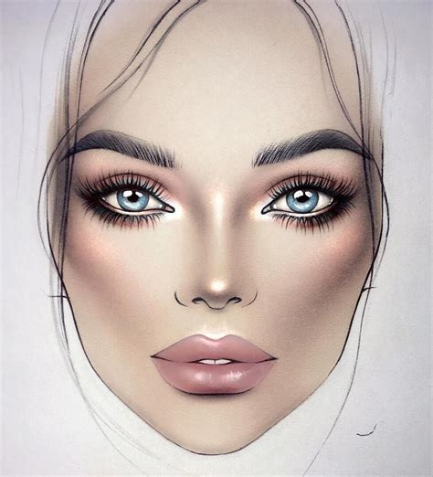 Красивое нарисованное лицо 68 фото