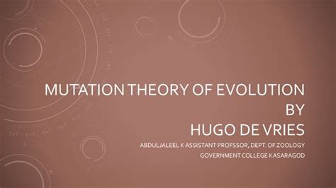 Pattern Of Evolution Pptx