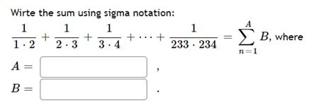 solved wirte the sum using sigma notation 1 1 1 1