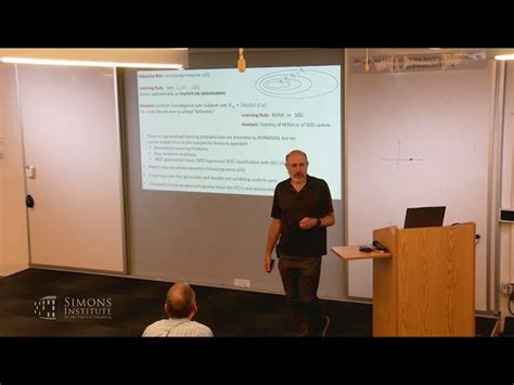 Free Video Overview Of Statistical Learning Theory Part 2 From Simons Institute Class Central
