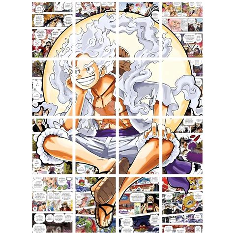 Luffy Poster Set Of 16 A4 Size One Piece Poster One Piece Anime Manga Panels For Wall A4 Size