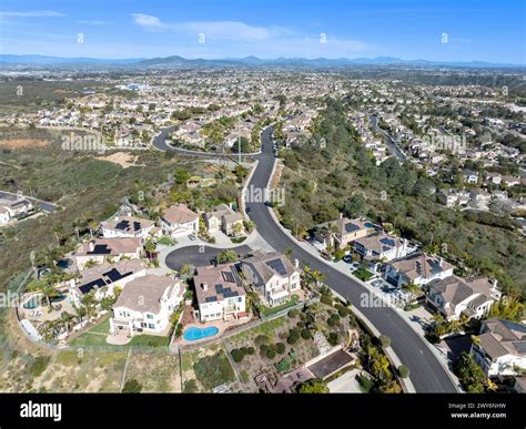 Aerial View Of Middle Class Subdivision Neighborhood With Residential Condos And Houses In San