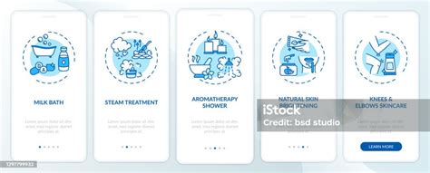 Prosedur Spa Orientasi Layar Halaman Aplikasi Seluler Dengan Konsep Ilustrasi Stok Unduh