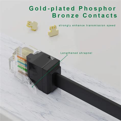 Patchtek Cat6 Flat Ethernet Cable 32 Awg 0 1 1 5m Booted Rj45 Patch Cord For Pc