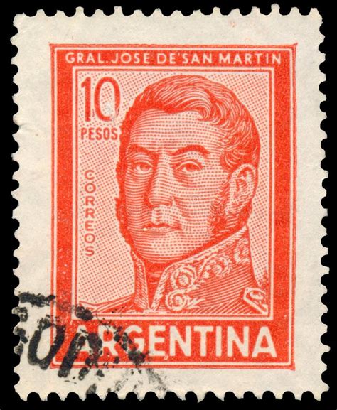 Stamp Printed By Argentina Shows General Jose De San Martin Editorial