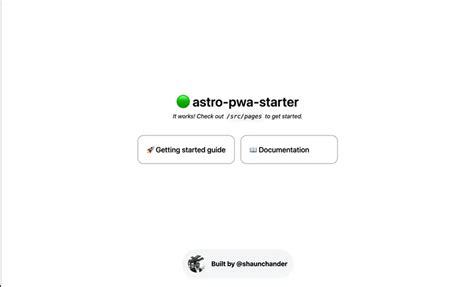 Astro Pwa Starter Astro