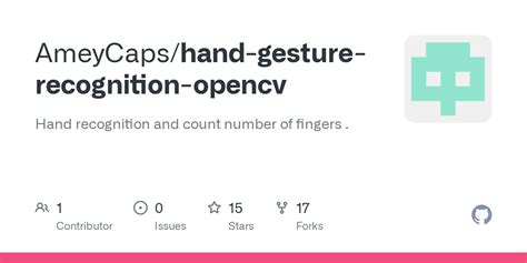 GitHub AmeyCaps Hand Gesture Recognition Opencv Hand Recognition And