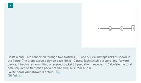 Solved B Hosts A And B Are Connected Through Two Switches Chegg Com