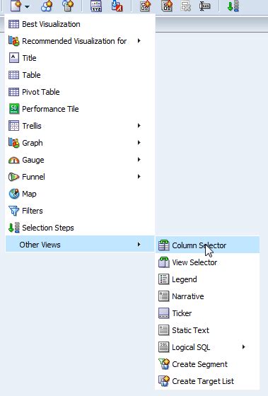 obiee in il obiee selecting column dynamically part1 column selector