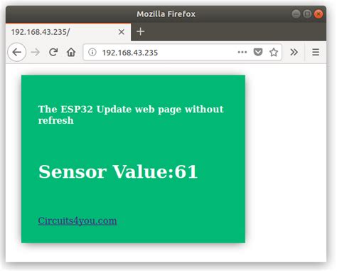 Web Server On Esp32 How To Update And Display Sensor Values