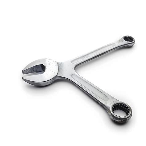 Premium Photo Spanner With Silver Metal Body A Tool Used For Turning Nuts Isolated Clean Blank