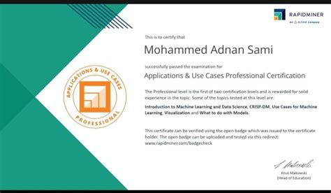 Machinelearning Datascience Rapidminer Mohammed Adnan Sami
