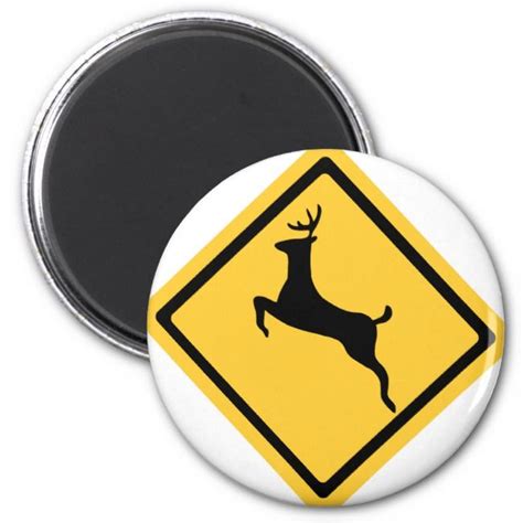 Deer Crossing Symbol Magnet Zazzle Deer Crossing Symbols Deer