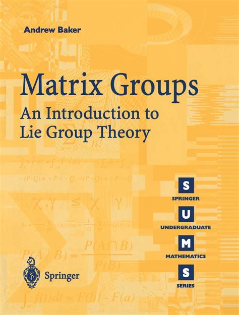 Amazon Matrix Groups An Introduction To Lie Group Theory Springer