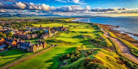 Majestic Scottish Links Course Stunning Aerial View Of Royal Troon Golf