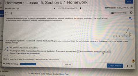 Solved B Homework Lesson 5 Section 5 1 Homework Hw Score