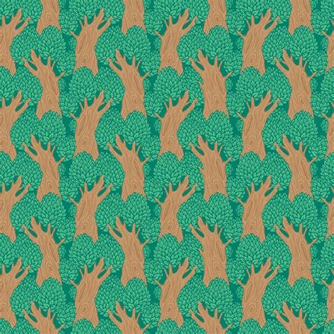 Premium Vector Seamless Background With Dense Forest