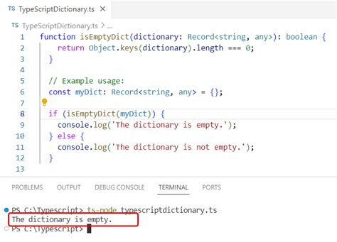 How To Check If A Dictionary Is Empty In Typescript