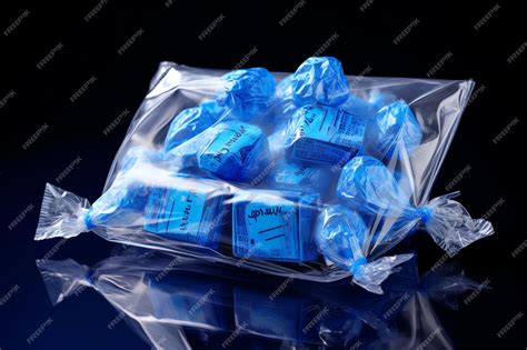 Premium Photo Blue Packaged Single Candy Halloween Background