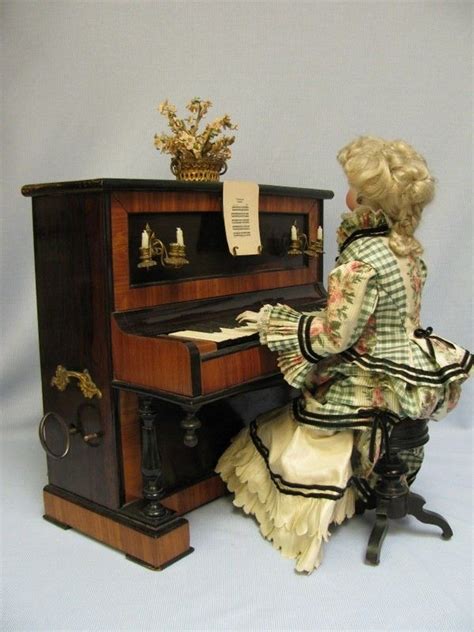 Magnificent Early French Musical Automaton Lady At The Piano By Gustav
