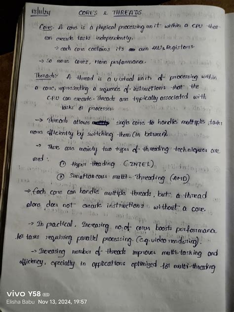 elisha babu parasa on linkedin cpu cores threads