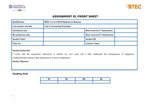 5038 assignment 1 front sheet assignment 01 front sheet qualification