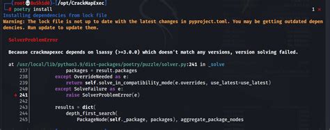 Problem Install · Issue 511 · Byt3bl33d3rcrackmapexec · Github