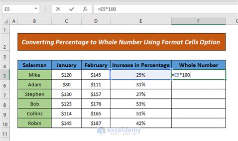 How To Convert Percentage To Whole Number In Excel 4 Methods