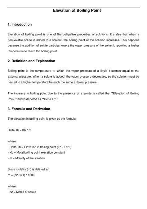 Chemistry Class 12th Elevation Of Boiling Point 12 Class Stuvia Us