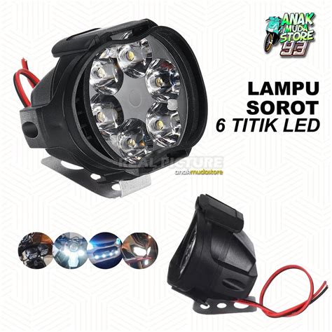 Jual Lsc Lampu Depan Motor Lampu Led Sorot Tembak Led Dengan Breket Spion Motor Laser Gun