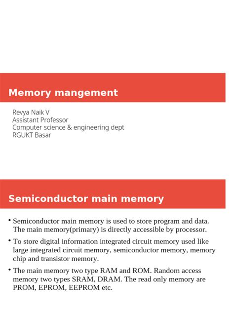 memory pdf computer memory random access memory