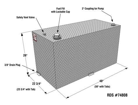 Rds 113 Gallon Rectangle Refueling Tank 74808