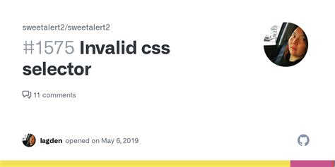 Invalid Css Selector · Issue 1575 · Sweetalert2sweetalert2 · Github