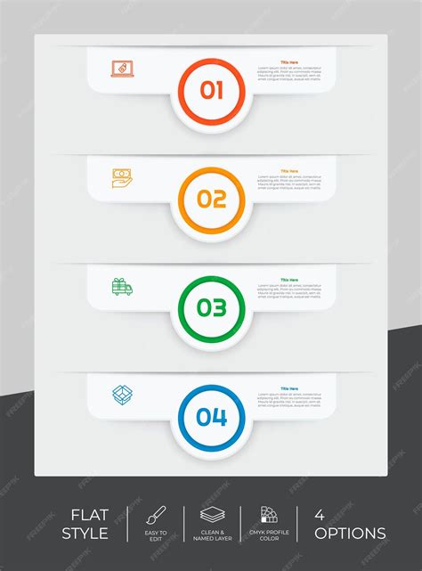 Premium Vector Workflow Infographic Vector Design With 4 Steps And