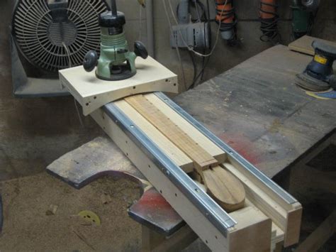 Concave Router Jig For Radiusing Fretboards