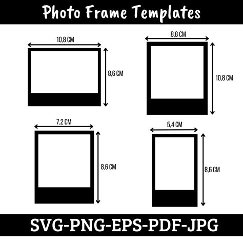 Polaroid Template Photo Collage Template Overlays